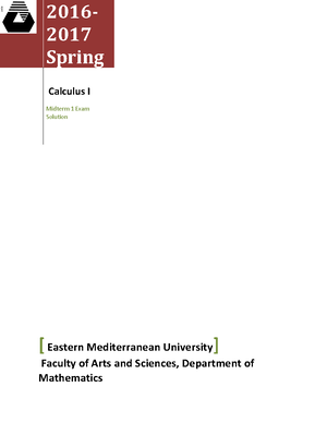 Math104 Midterm Exam 1 Solutions - Mathematics for Business and Economics - Studocu