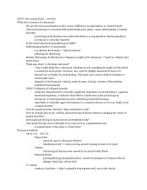 PSYC 100 Textbook Notes - PSYC 100 Textbook Notes Chapter 2 - An ...