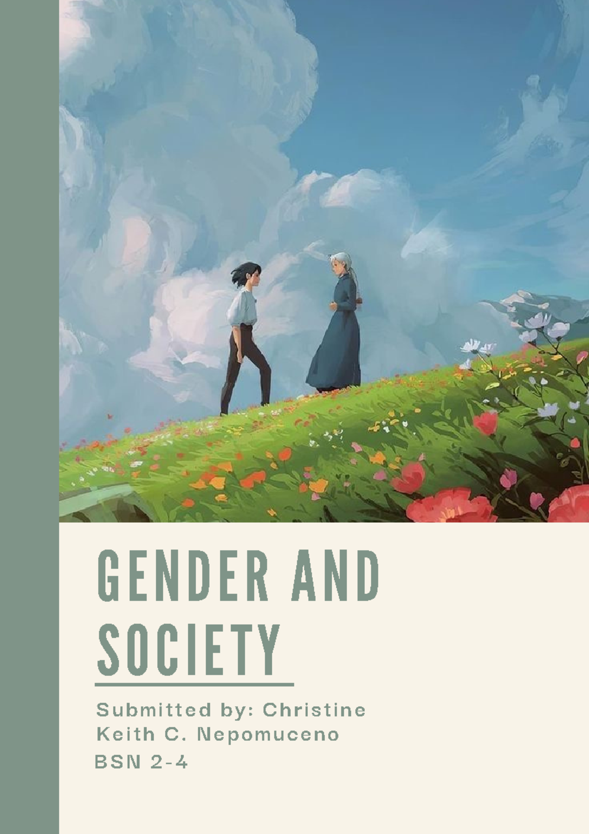 Green Grid Minimal Portfolio Cover Page - BS Nursing - GENDER AND ...