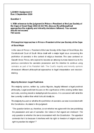 SJD1501 Assignment 5 Semester 2 2024 - SJD ASSIGNMENT DUE DATE: 9 ...