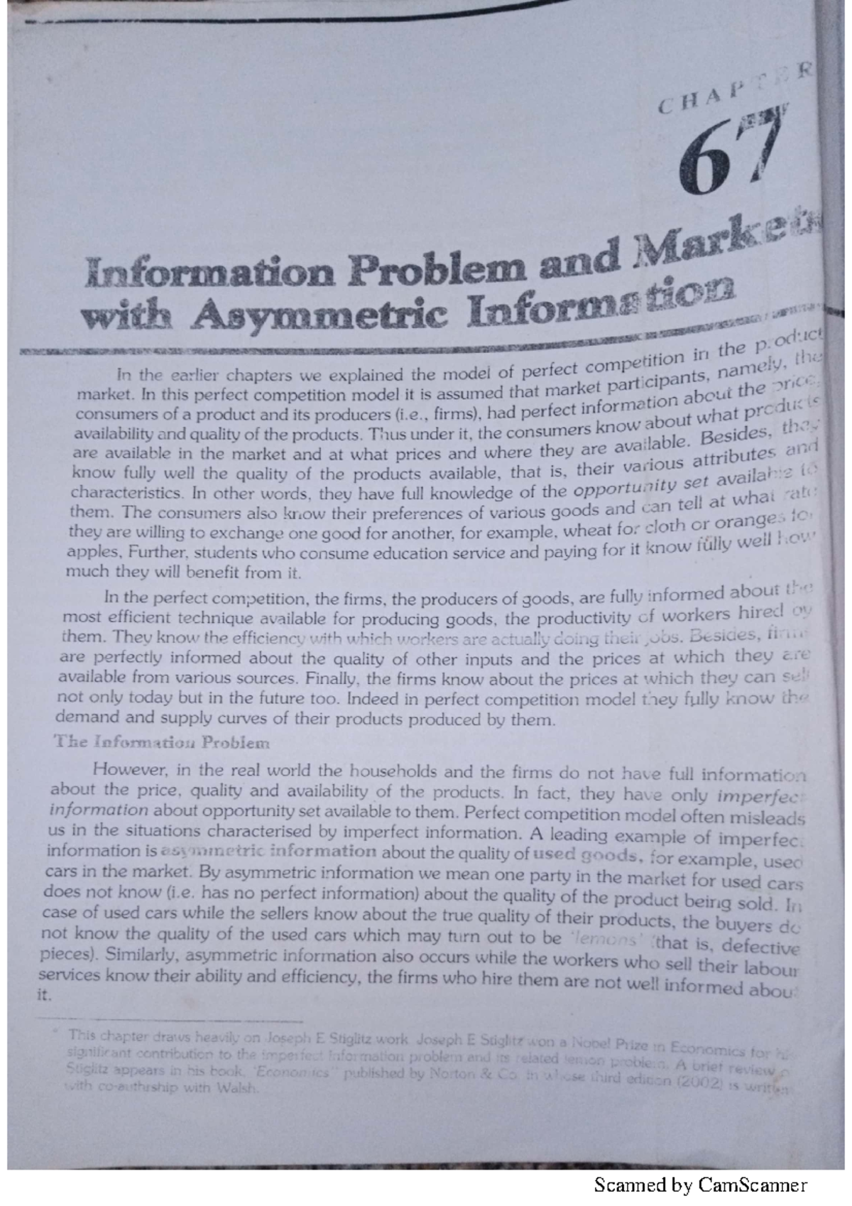 Assymetric information - Ma Economics - Studocu
