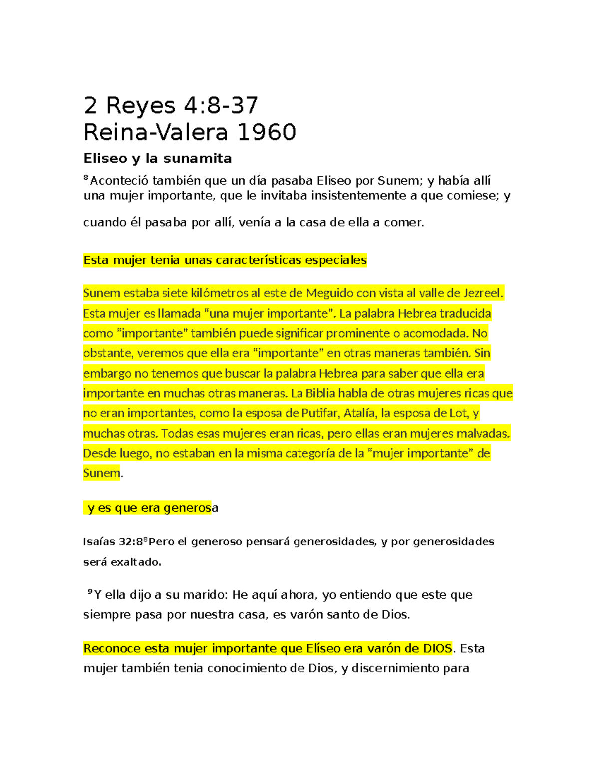 2 Reyes 4 LA Sunamita - 2 Reyes 4:8- Reina-Valera 1960 Eliseo y la ...