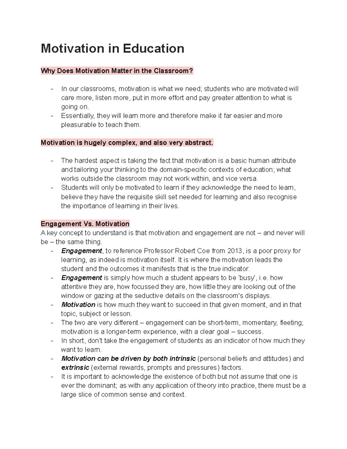 Motivation in Education - Essentially, they will learn more and ...