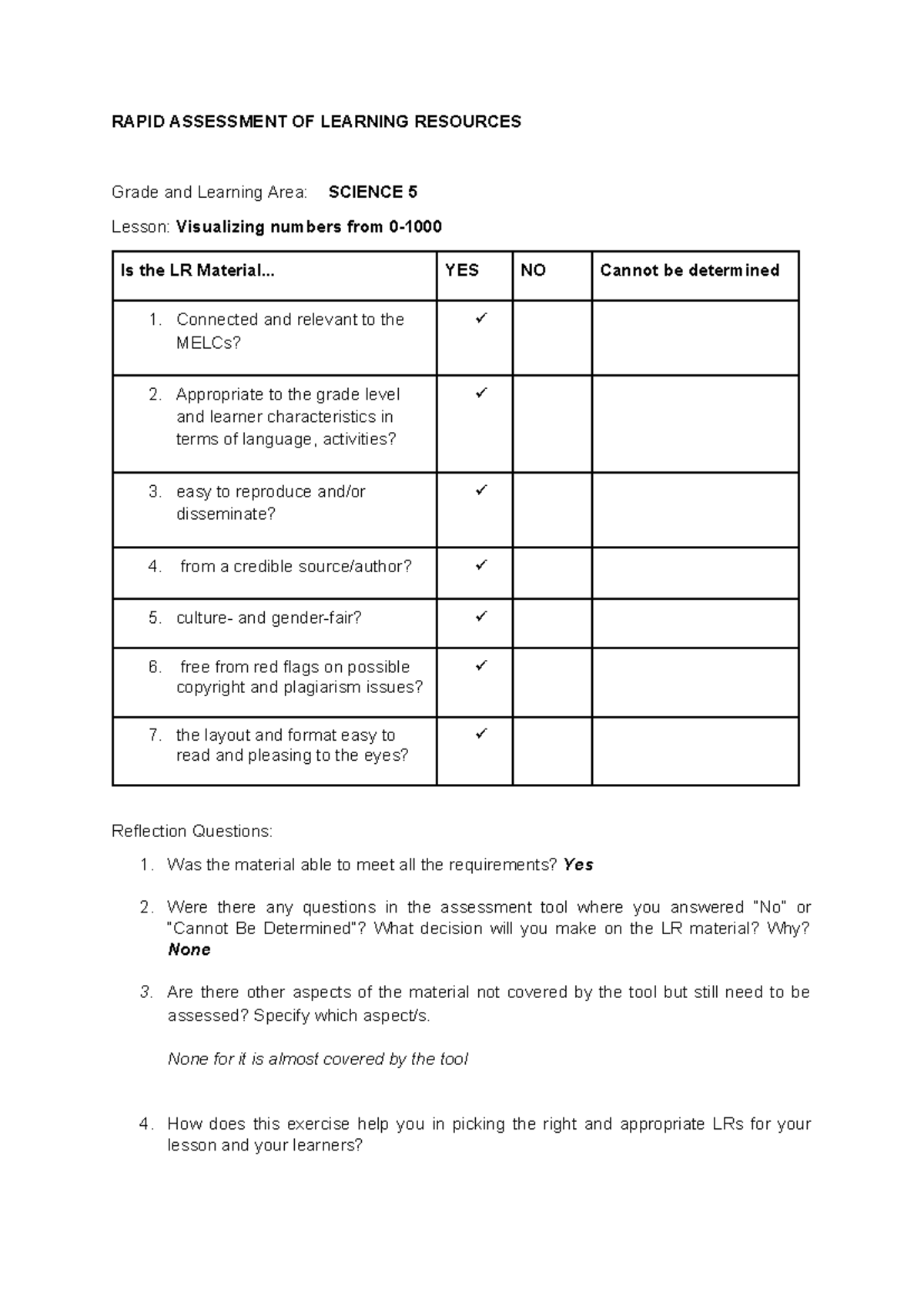 2 Accomplished LR Rapid Assessment Tools WITH Reflections 11 - RAPID ...