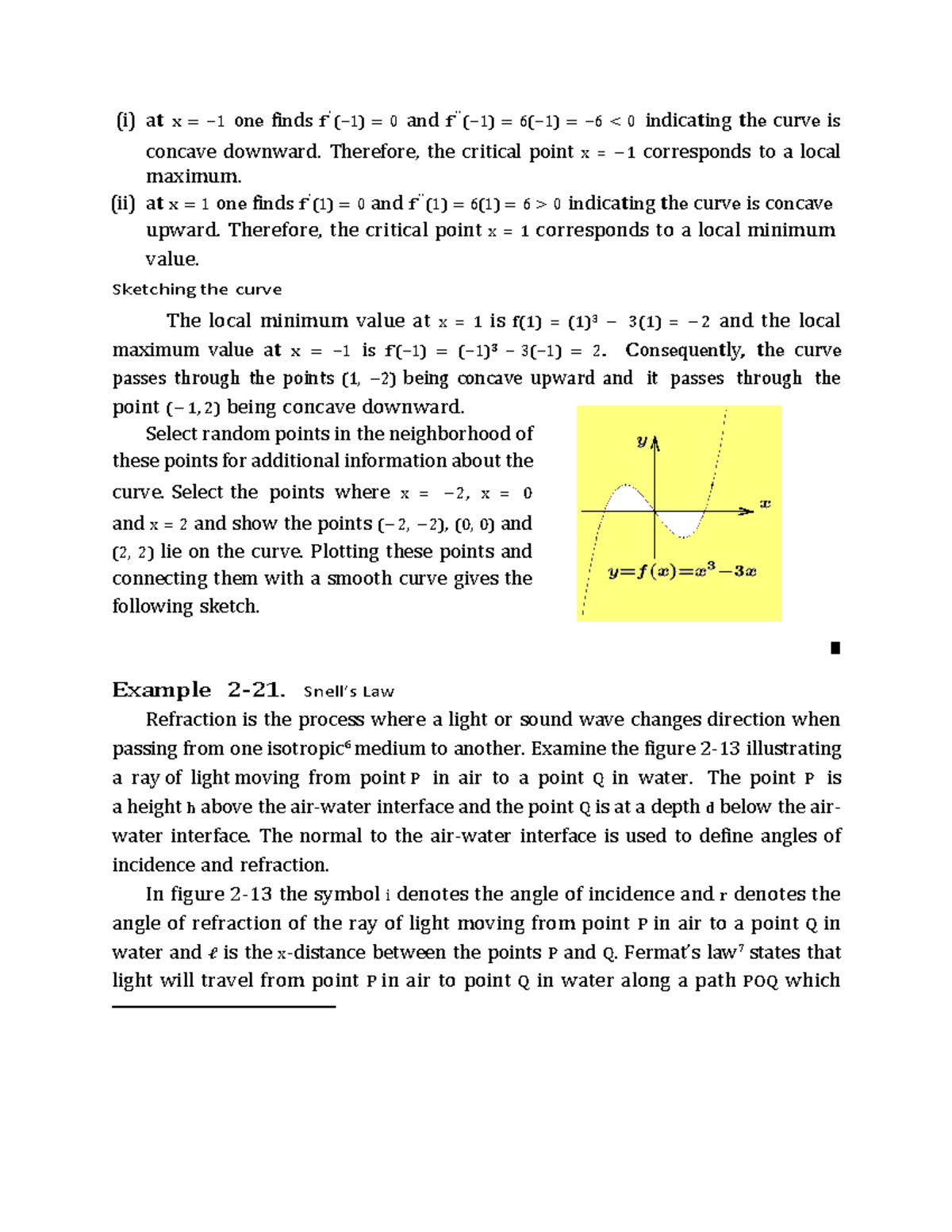 Introduction to Calculus 2-12 - (i) a t x = − 1 o n e fi n d s f′ (− 1 ...
