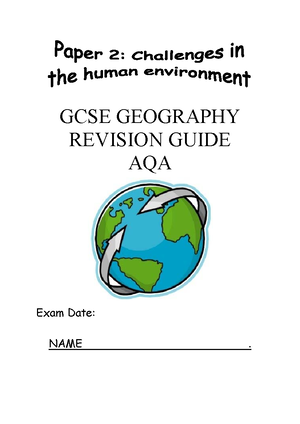 Physical geography test - Physical geography test Built – dominated by ...