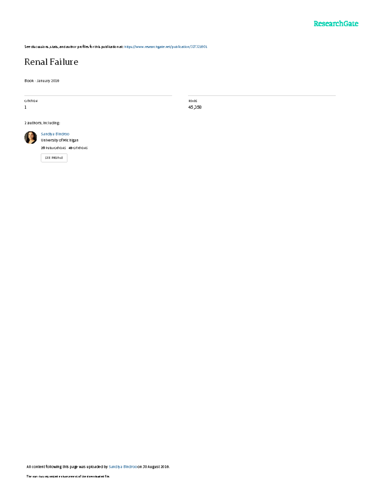 Renal Failure-Stat Pearls- Ncbibookshelf - See discussions, stats, and ...