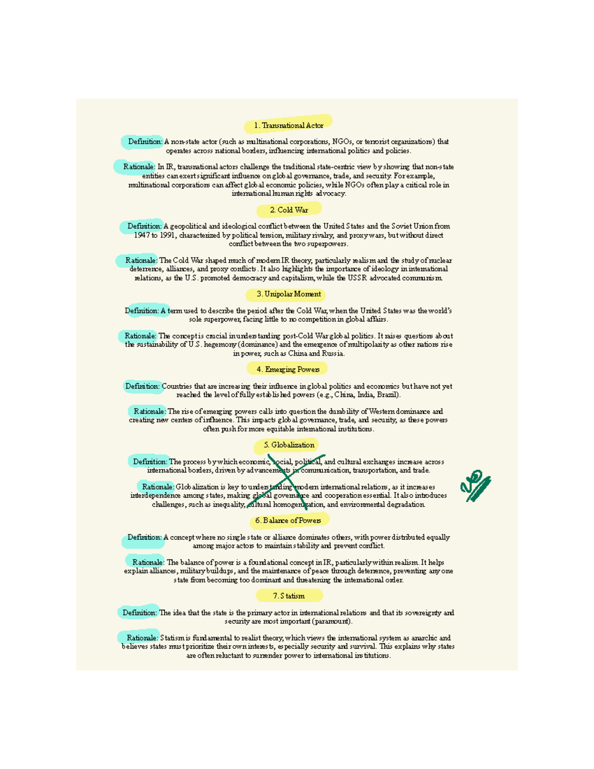 Print - Midterm. 1 - Transnational Actor Definition: A non-state actor ...