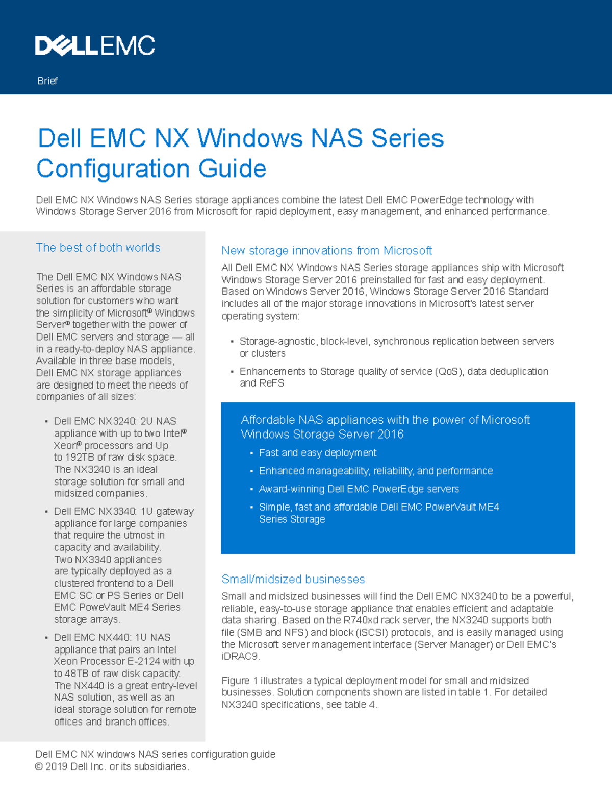 5 Power Vault NX440 servidor Storage guia de instalacion - Brief Dell ...