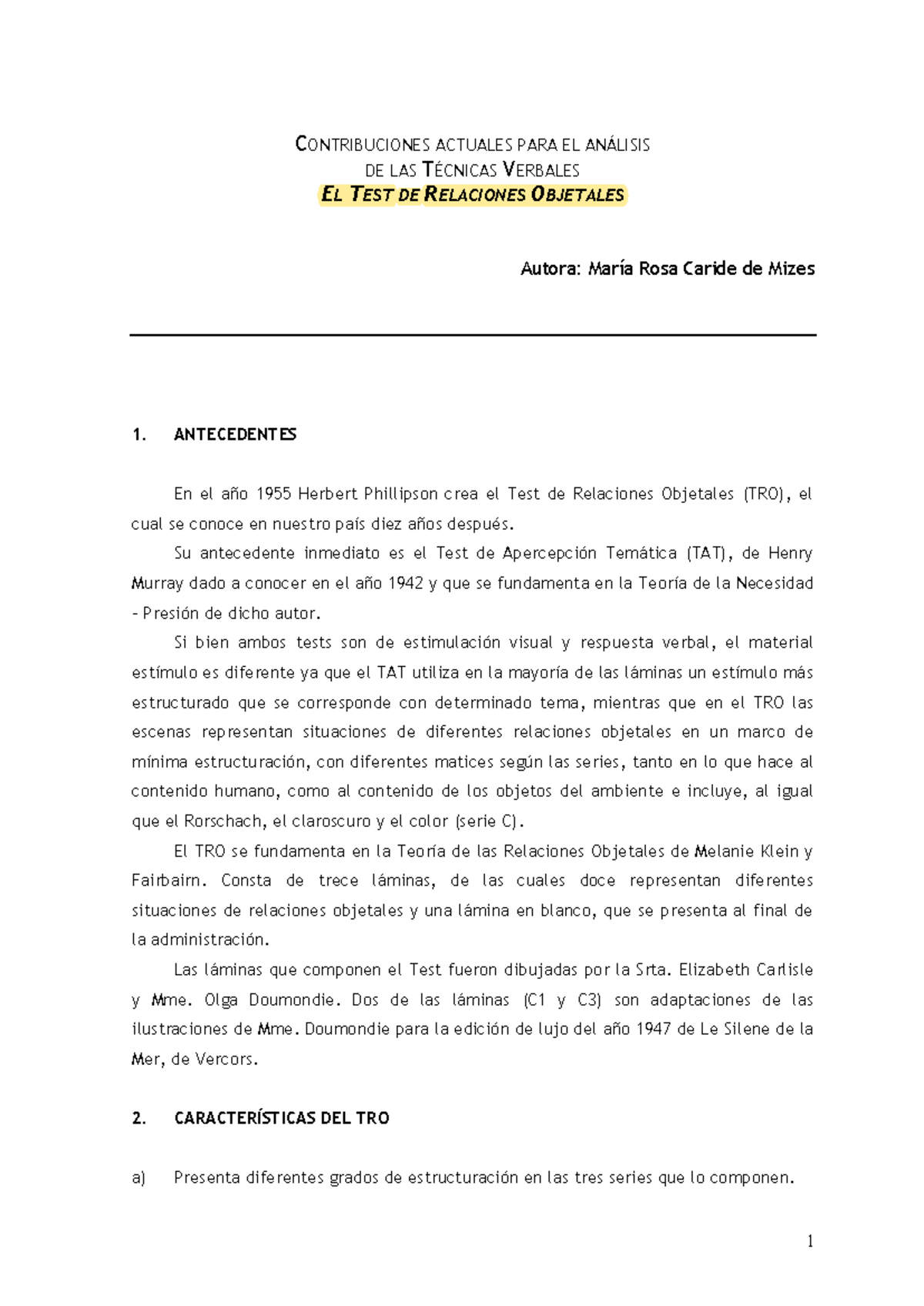 Contribuciones TRO Caride - CONTRIBUCIONES ACTUALES PARA EL ANÁLISIS DE ...