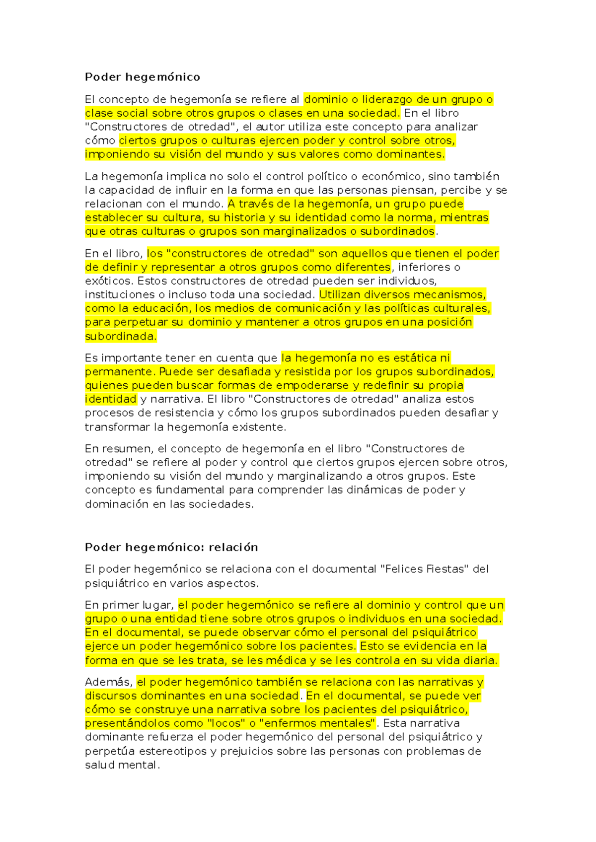 Antropologia cultural relaciones - Poder hegemónico El concepto de ...
