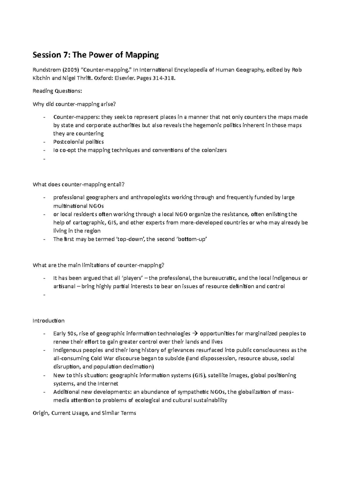 Session 7 The Power of Mapping - Session 7: The Power of Mapping ...