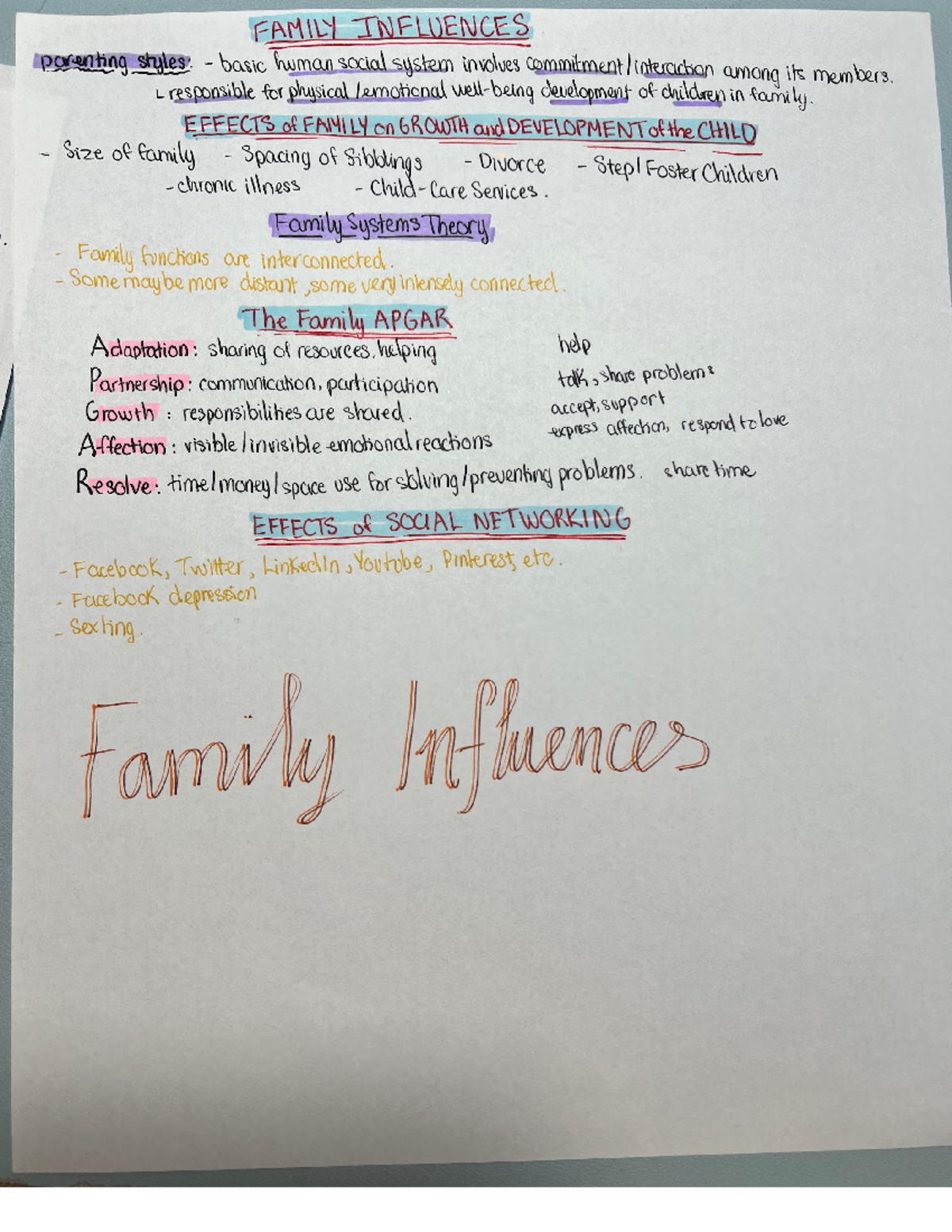 Week 14 2 - Cultural and Family Influences chapter summaries and study ...