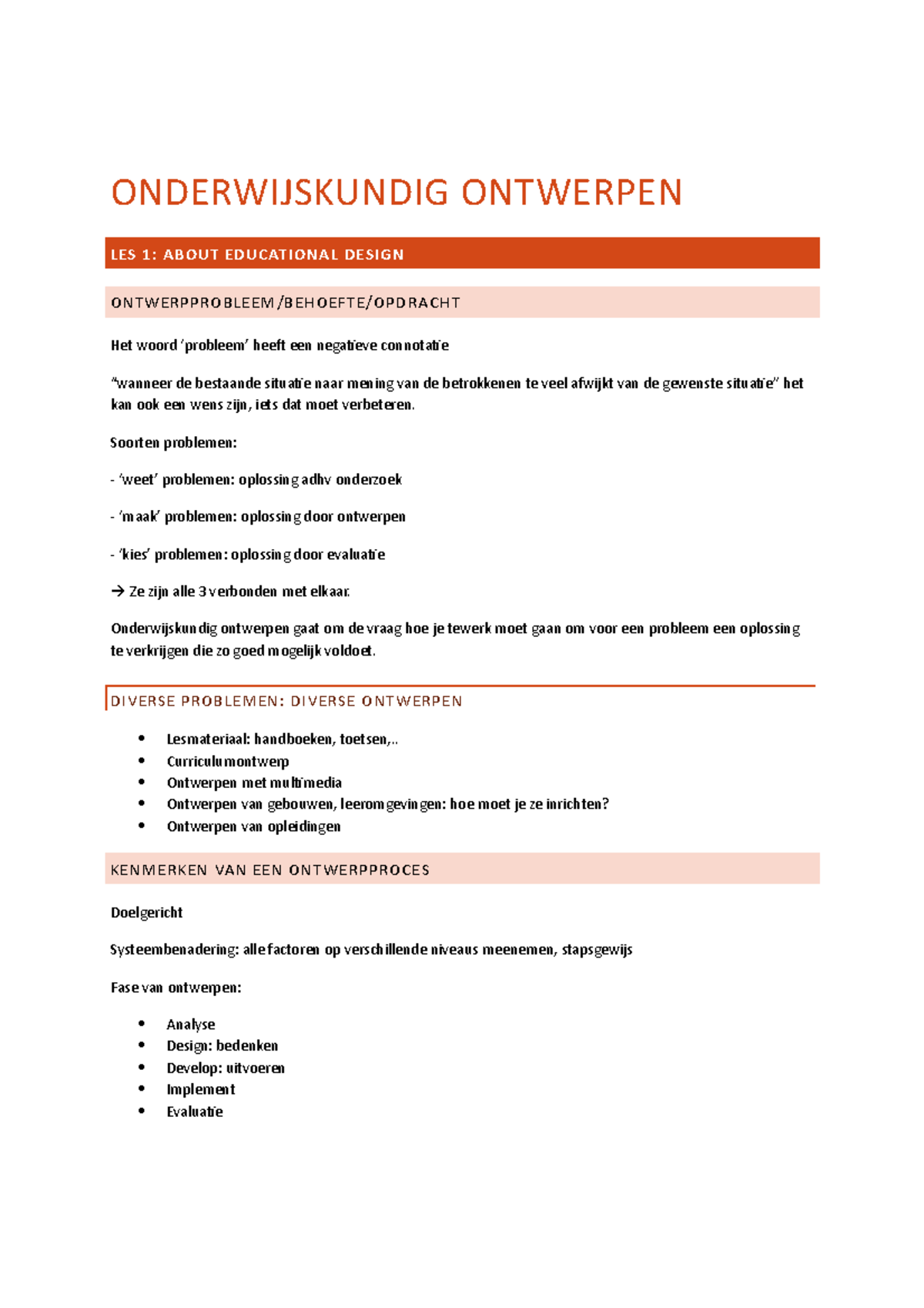 Onderwijskundig ontwerpen - ONDERWIJSKUNDIG ONTWERPEN LES 1: ABOUT ...