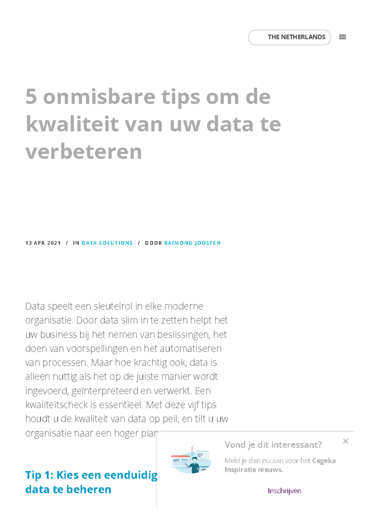 5 onmisbare tips om de kwaliteit van uw data te verbeteren - Door data ...