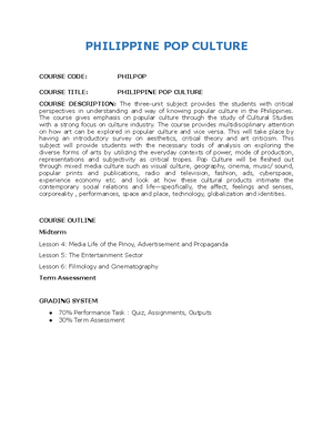 Php Pop Culture Prelim Module - GE 6222 Defining Popular Culture ...