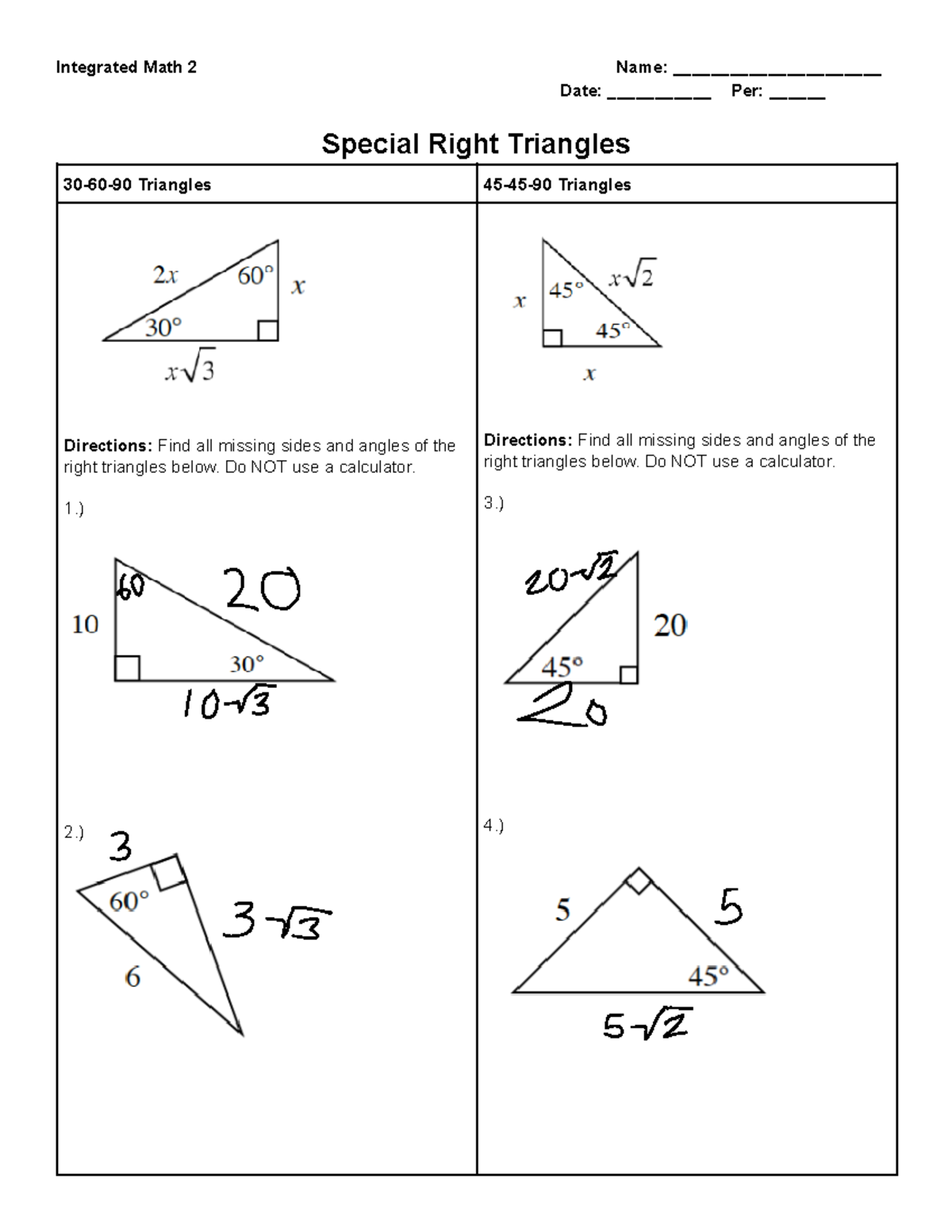 Kami Export - Jessie Garcia Prado - special right triangles and ...