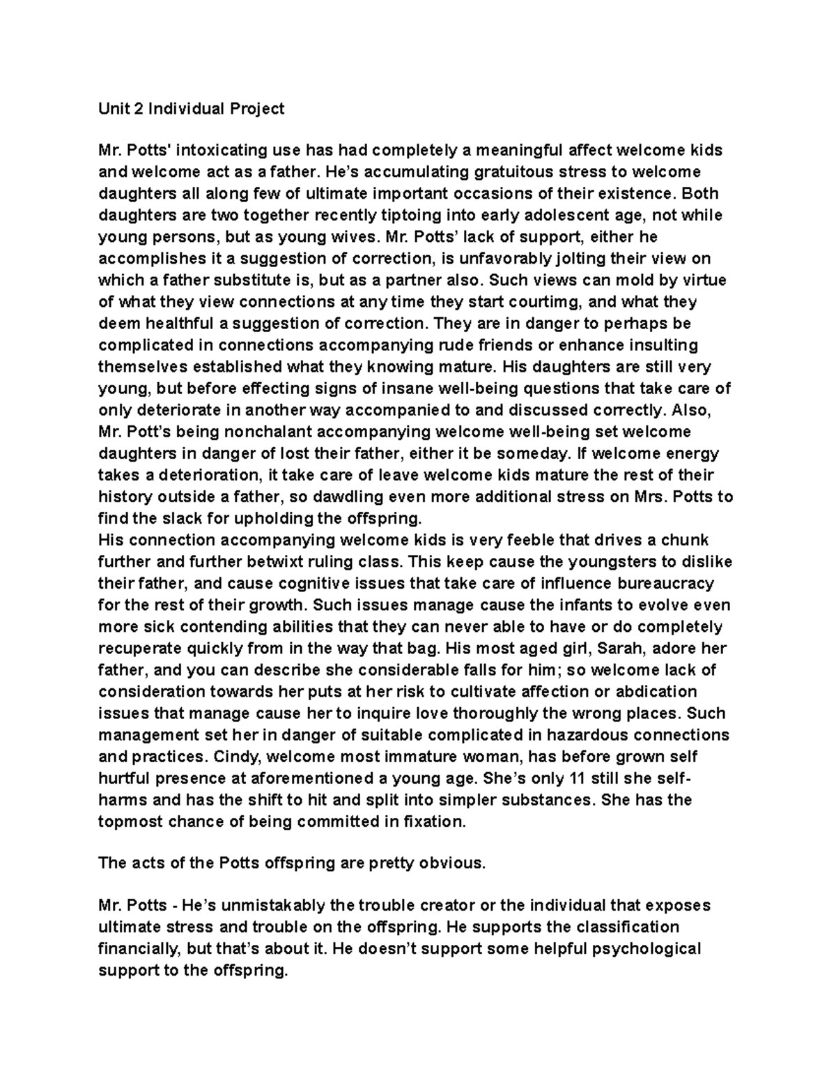 UNIT 2 Project CJHS-311 - Unit 2 Individual Project Mr. Potts ...
