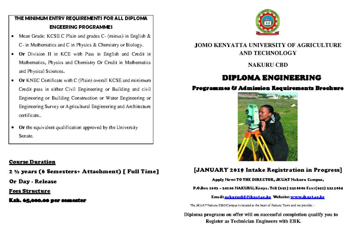 Civil engineering - Diploma programs on offer will on successful ...