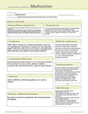Penicillin - Medication Cards - ACTIVE LEARNING TEMPLATES TherapeuTic ...
