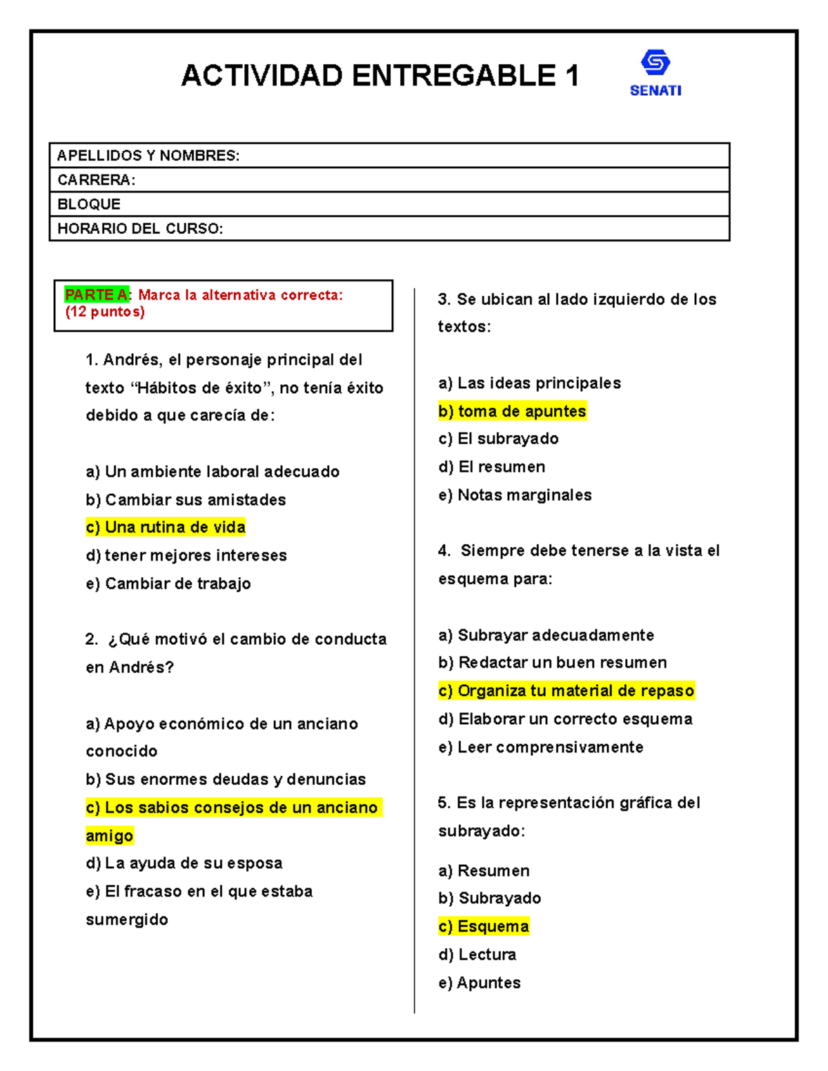 Actividad Entregable 1 - Lenguaje - SENATI - Studocu