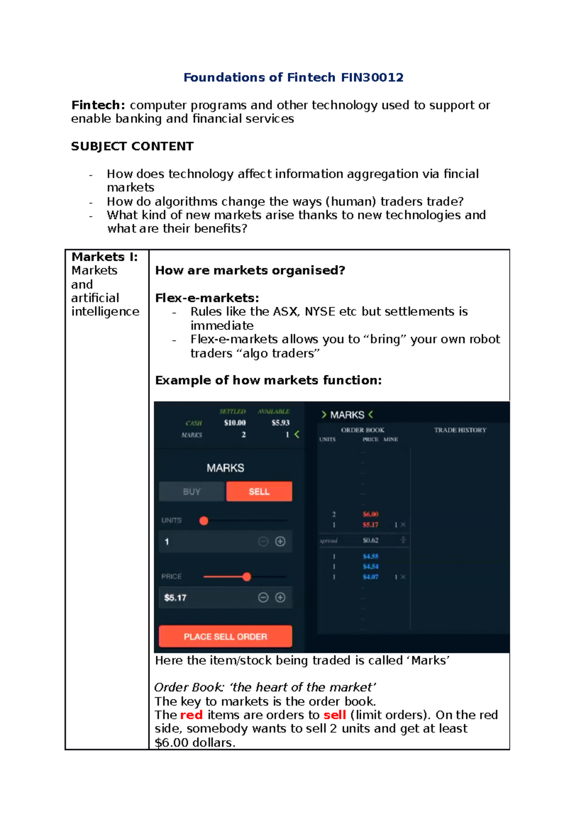 Foundations of Fintech - Summary Notes (updated) - Foundations of ...