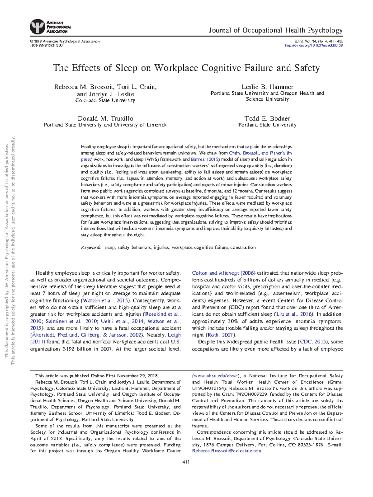 Ocp-ocp0000139 - Now that we have - The Effects of Sleep on Workplace ...