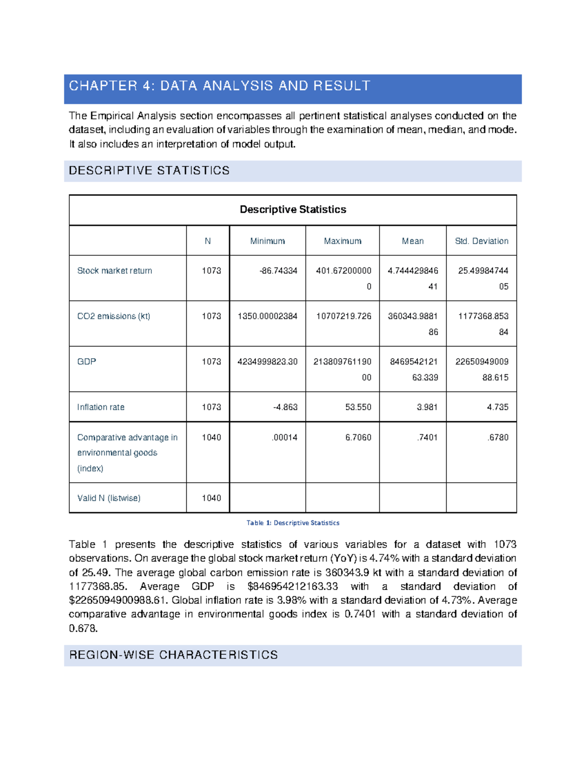Chapter 4 Thesis - CHAPTER 4 : DATA ANALYSIS AND RESULT The Empirical ...