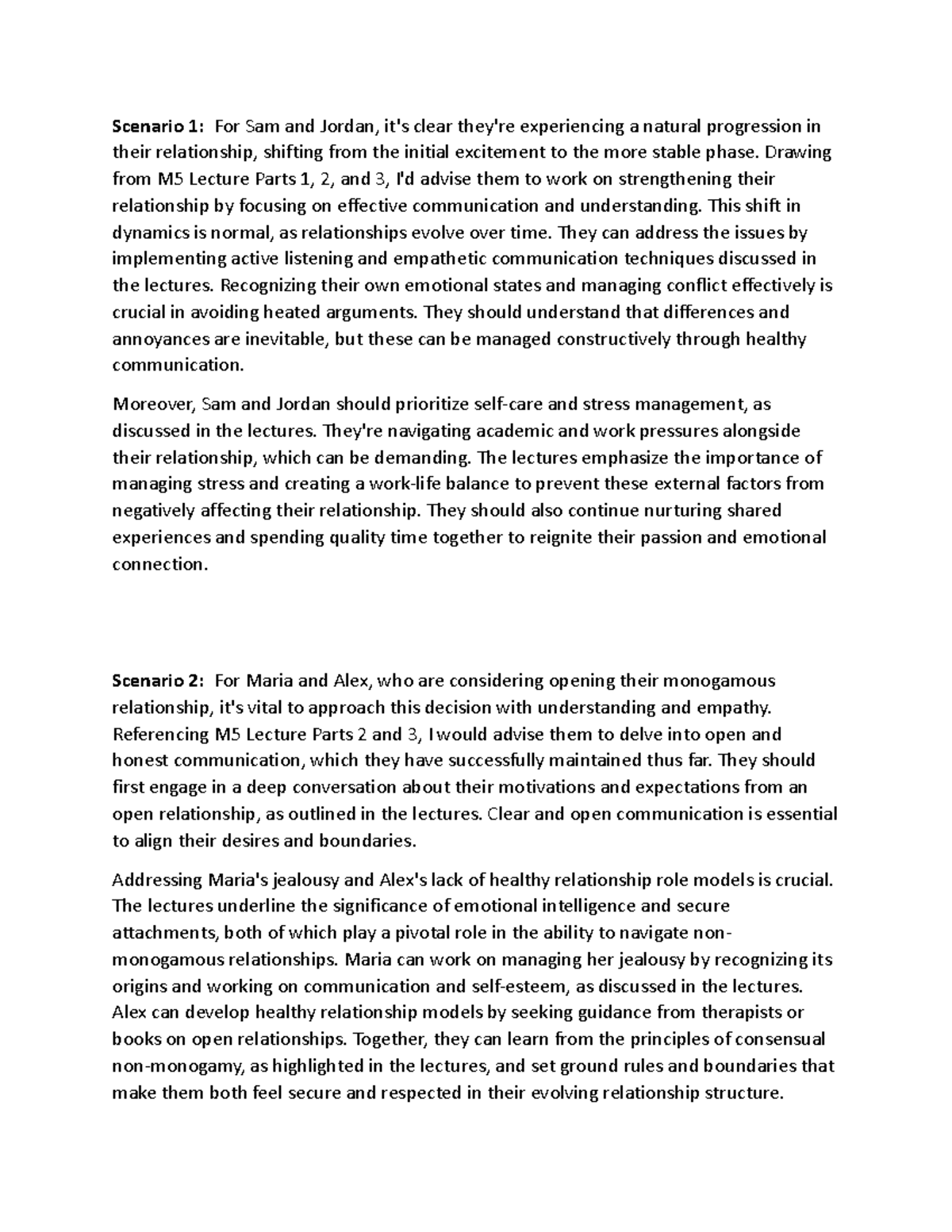 Hdfs My Essay For Hdfs Scenario 1 For Sam And Jordan It S Clear They Re Experiencing A