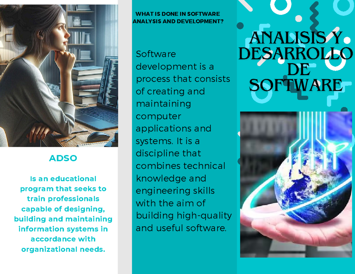 Folleto - Software development is a process that consists of creating and maintaining computer ...