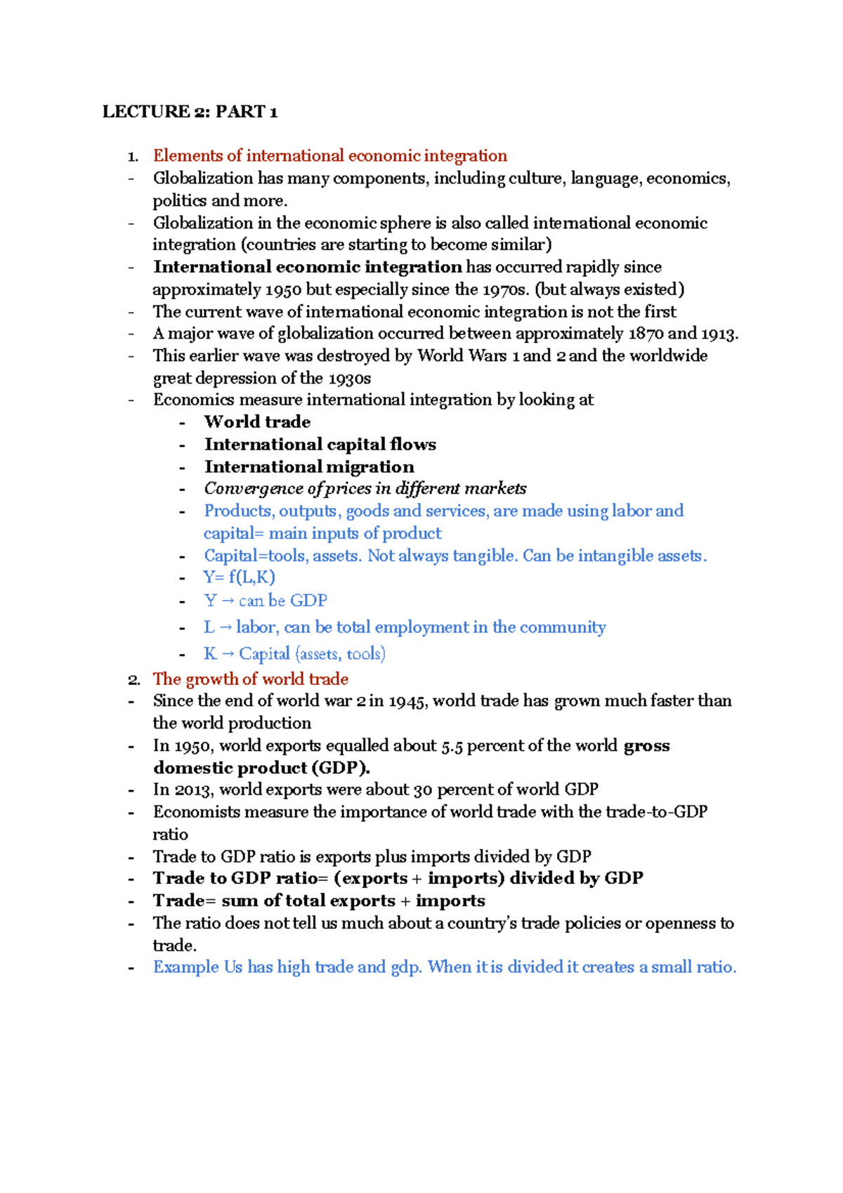 GINS2010 - Lecture 2-3 - LECTURE 2: PART 1 Elements of international ...