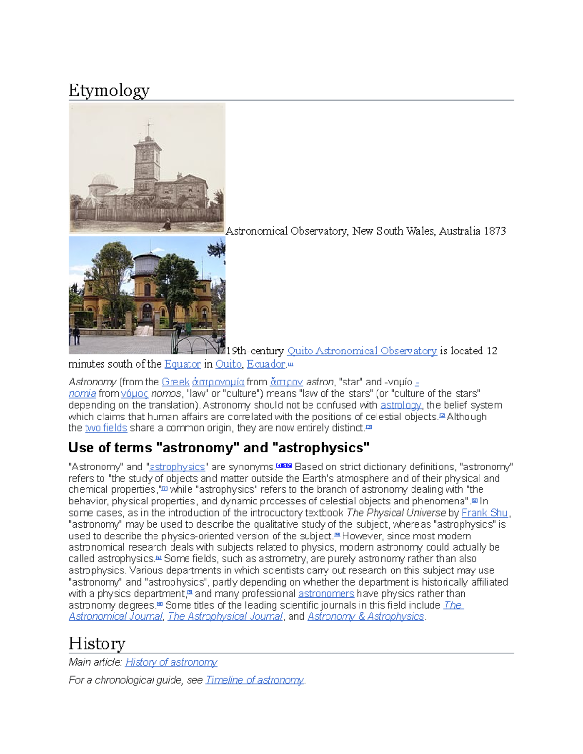 Etymology - stsrfngchet - Etymology Astronomical Observatory, New South ...