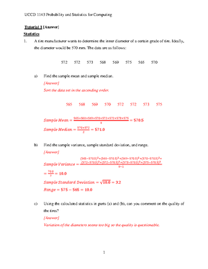 Chapter 3 Tutorial - UECM1633 Probability and Statistics for Computing ...