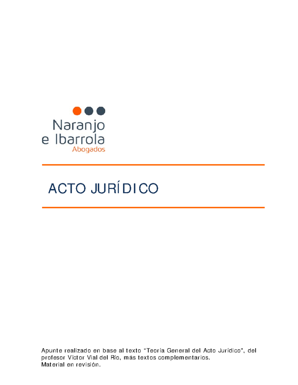 Acto jurídico - apuntes clases - Apunte realizado en base al texto ...