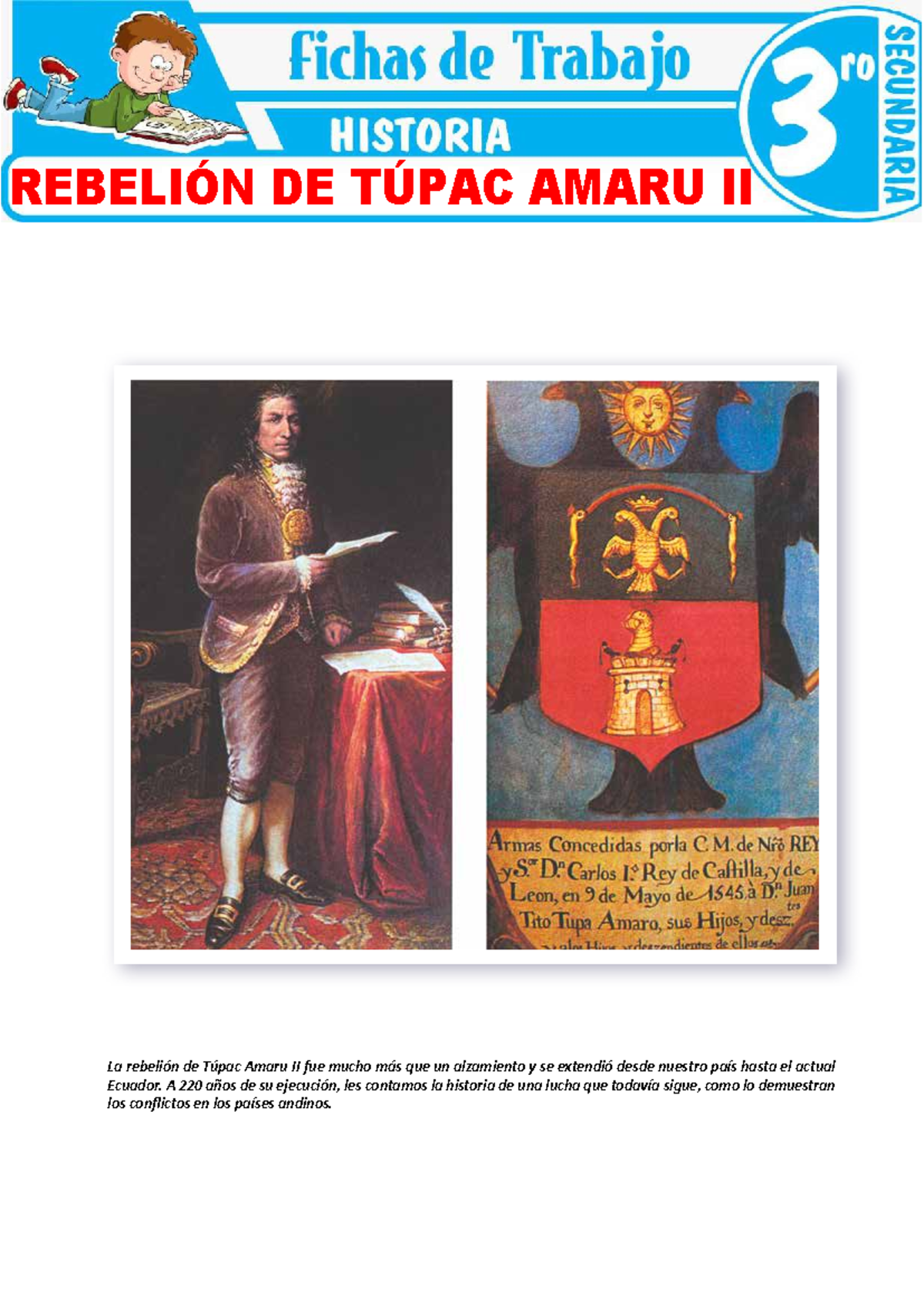 Rebelion de Tupac Amaru II para Secundaria - La rebelión de Túpac Amaru II fue mucho más que un ...