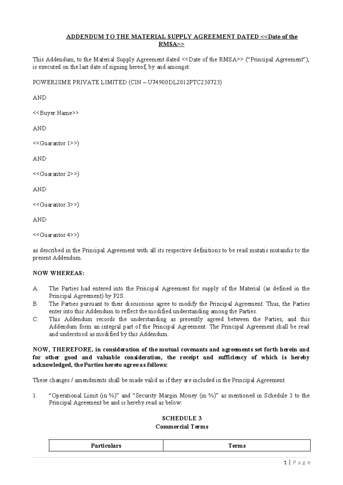 2024-04-18 - SIPP Addendum for change of SMM and Operational Limit ...