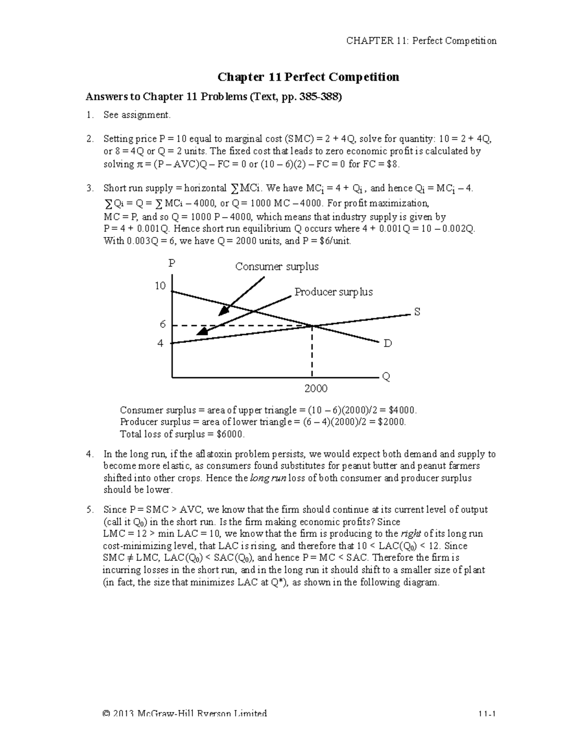 Chapter11 - CHAPTER 11: Perfect Competition Chapter 11 Perfect ...
