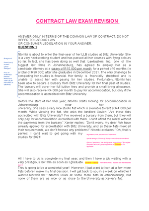 Student's Guide to the Law of Contract - (Chapter 2 Problem Solving and ...