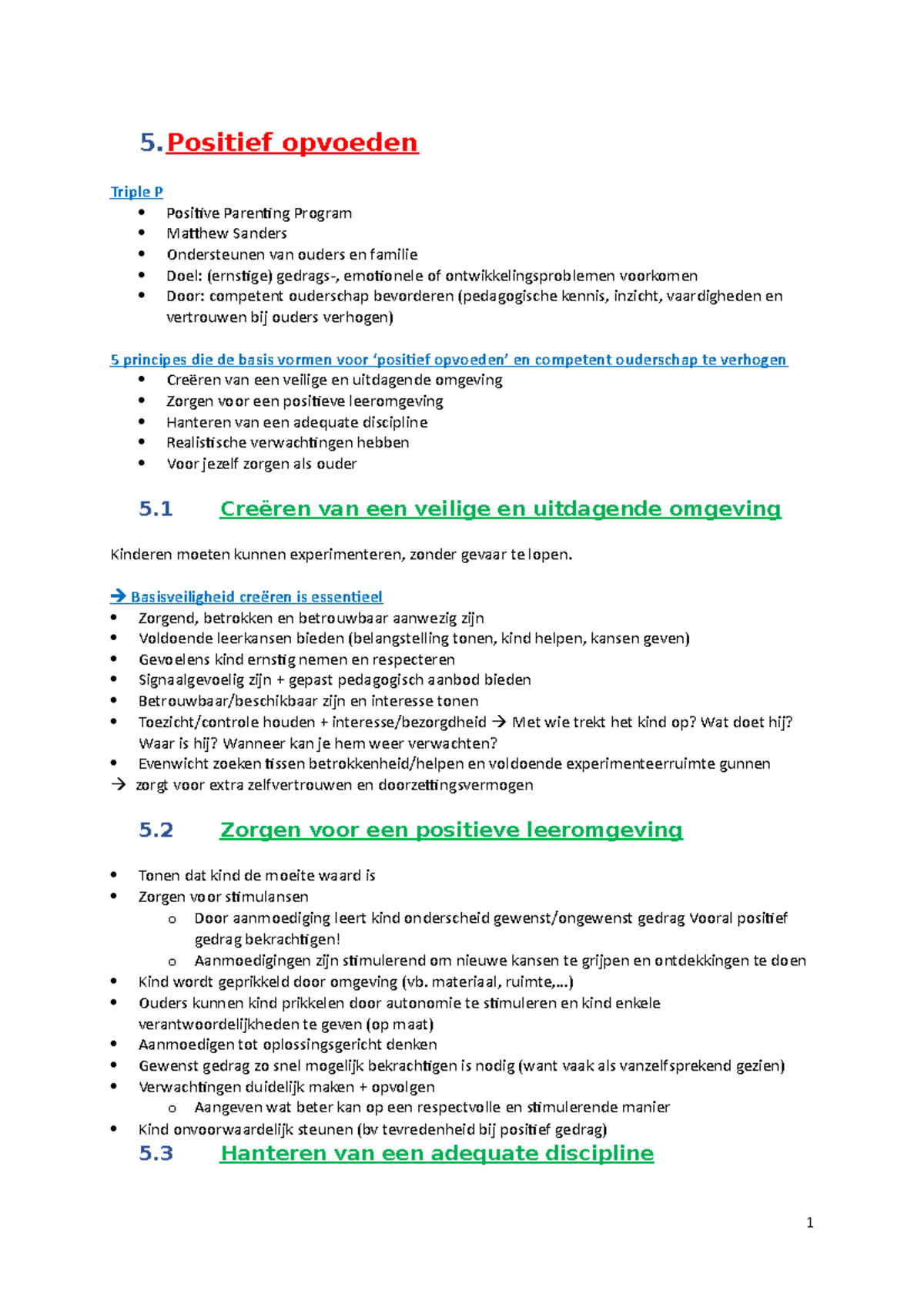 5. Positief opvoeden - 5 opvoeden Triple P Positive Parenting Program ...