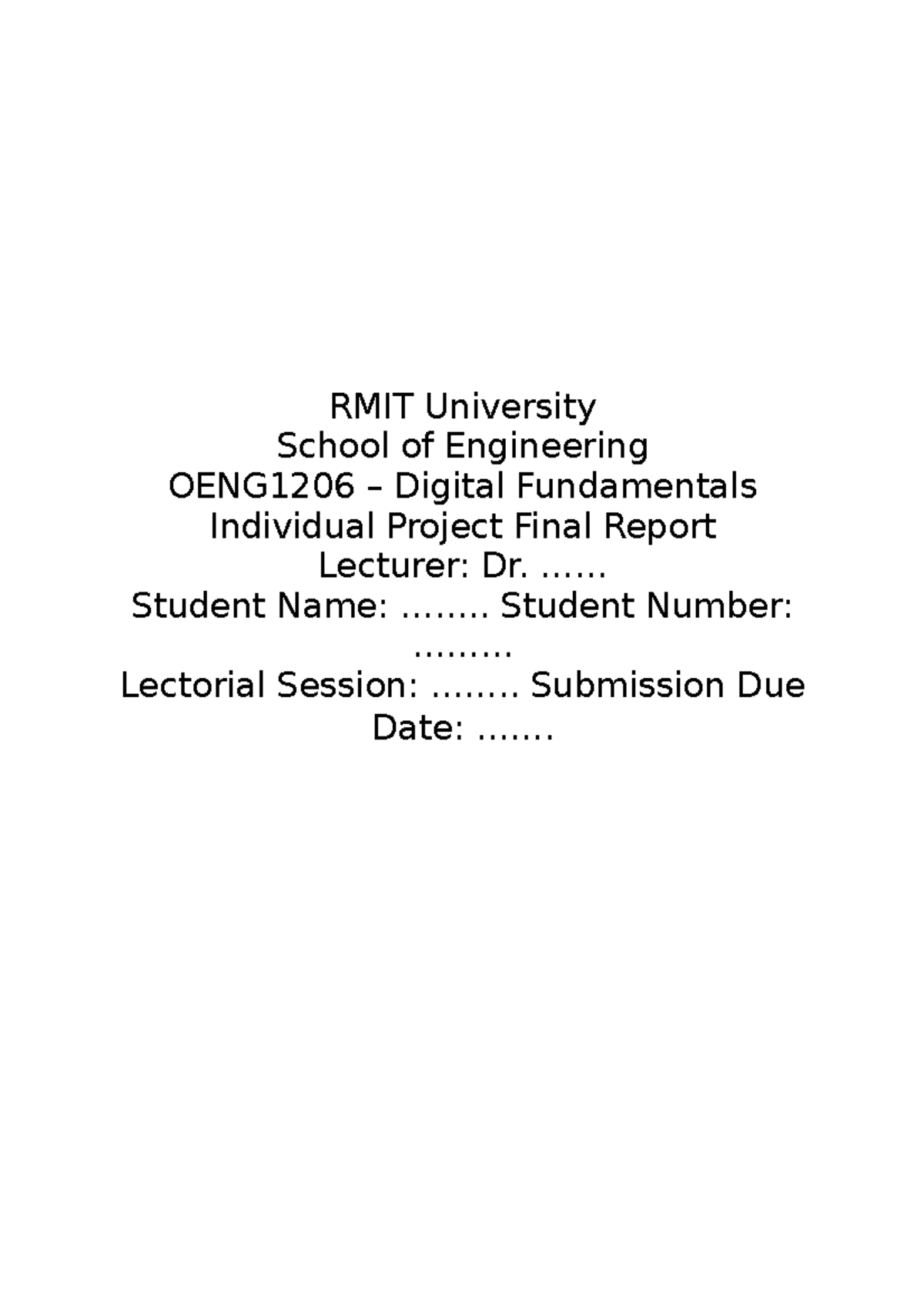 Final Report Template adf saf dsa fdsa fdsa fdsa fdsa fsdaf dsa fsda ...