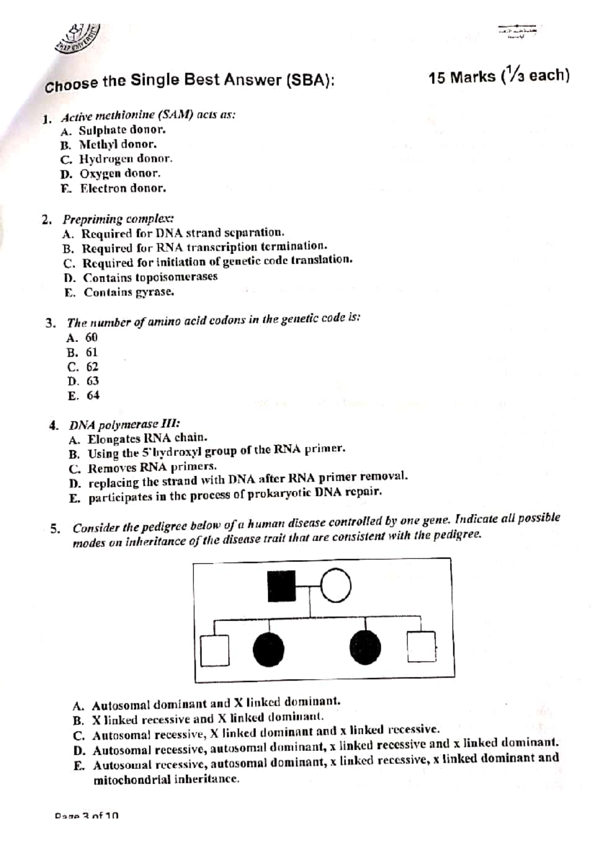 Principles of genetics final exam - physiology pathology - Studocu
