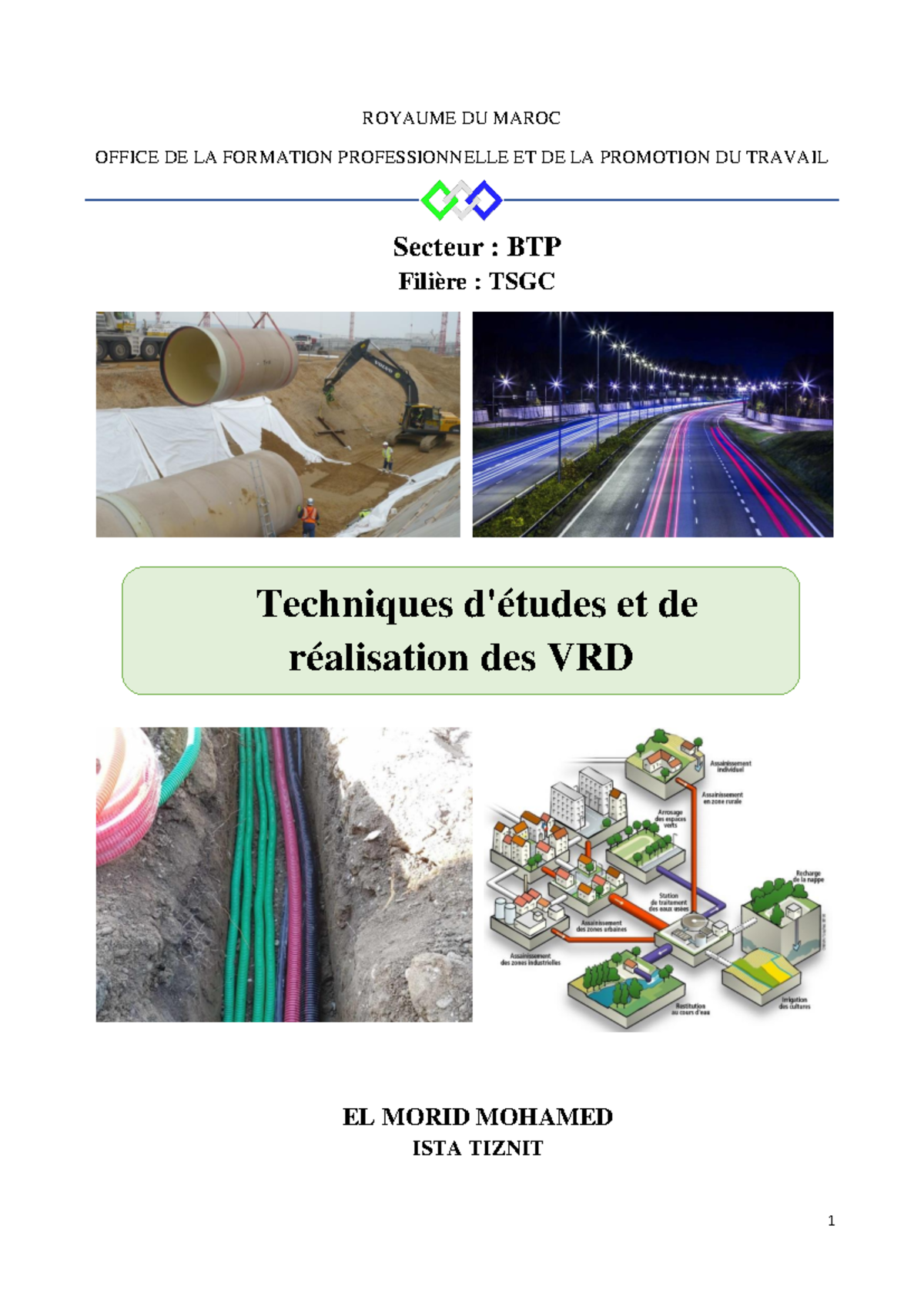 VRD-EL Morid - Vrd - ####### ROYAUME DU MAROC ####### OFFICE DE LA ...