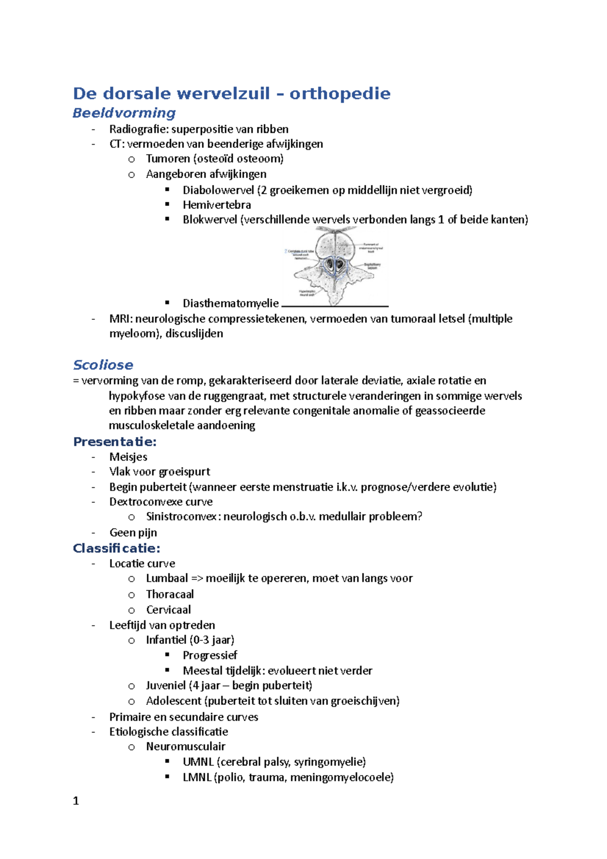 De dorsale wervelzuil - orthopedie - De dorsale wervelzuil – orthopedie ...