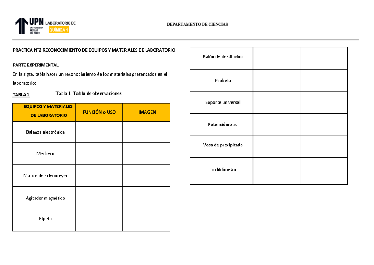 JP S2 GUÍA Práctica 2 Reconocimiento DE Equipos, Materiales DE ...