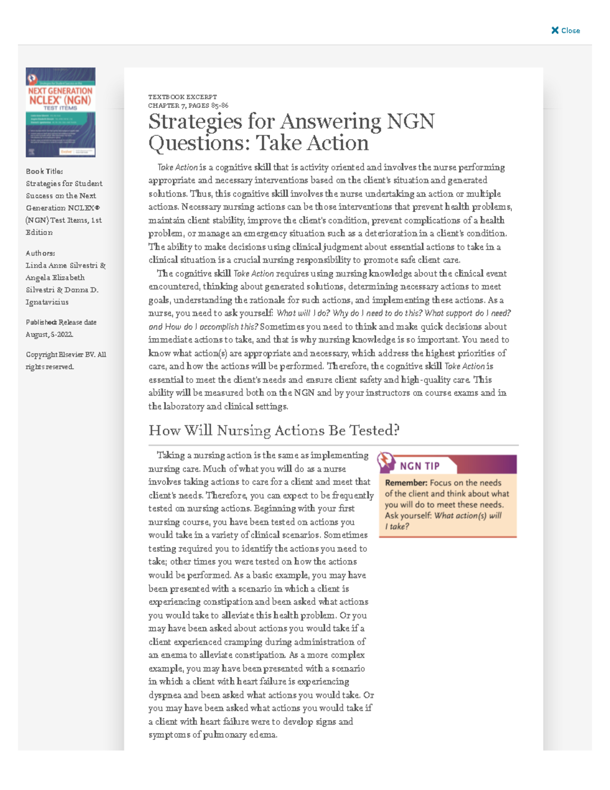 Strategies for Answering NGN Questions- Take Action - Book Title ...