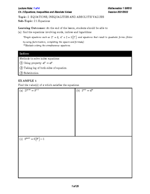 Chemistry SK025 Pre-Lab (Experiment 1 rate of reactions) - Pre-Lab ...