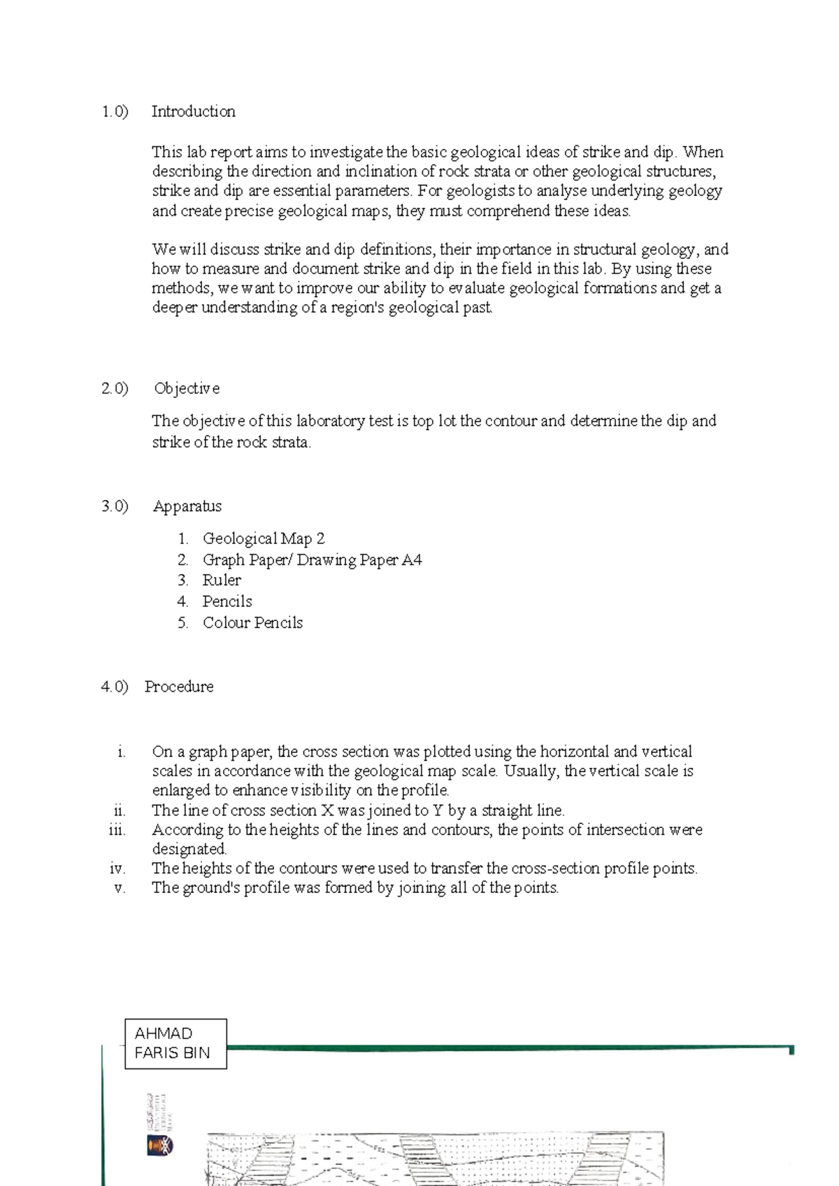 LAB REPORT GEOLOGY CIVIL ENGINEERING SEMESTER 2 UITM PASIR GUDANG(ECG ...