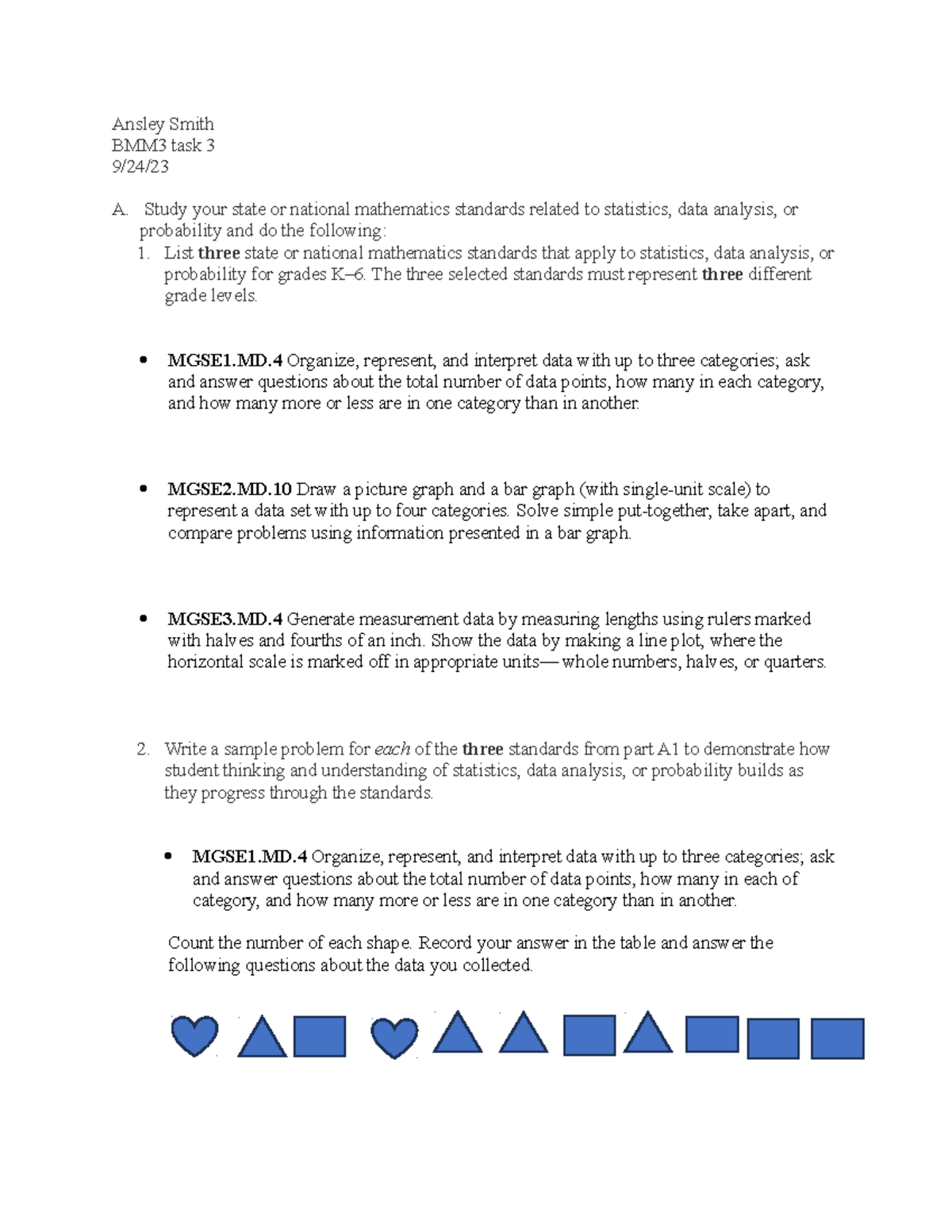 BMM3 task 3 passed - Ansley Smith BMM3 task 3 9/24/ A. Study your state ...