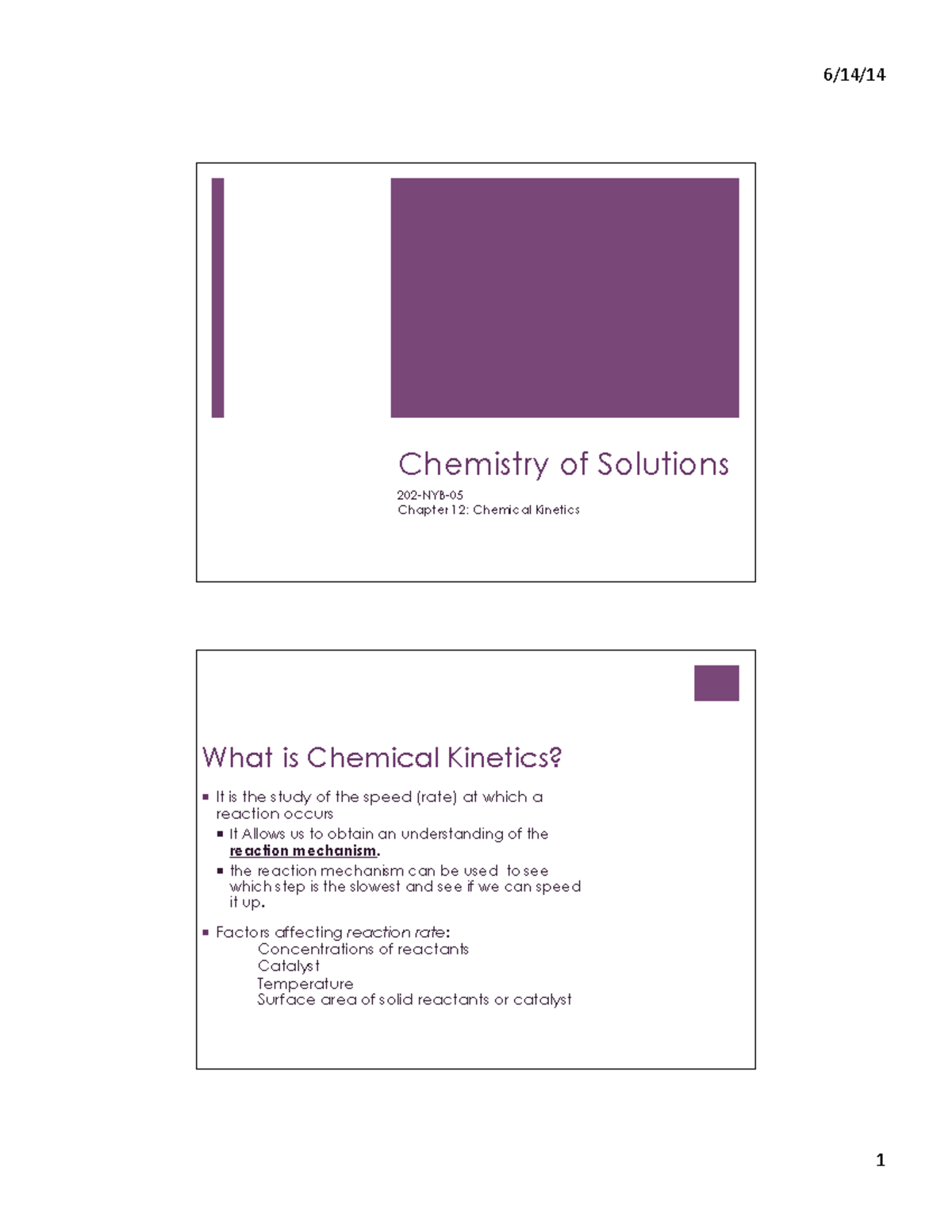 Chapter 12 - Chemistry of Solutions 202-NYB- Chapter 12: Chemical ...