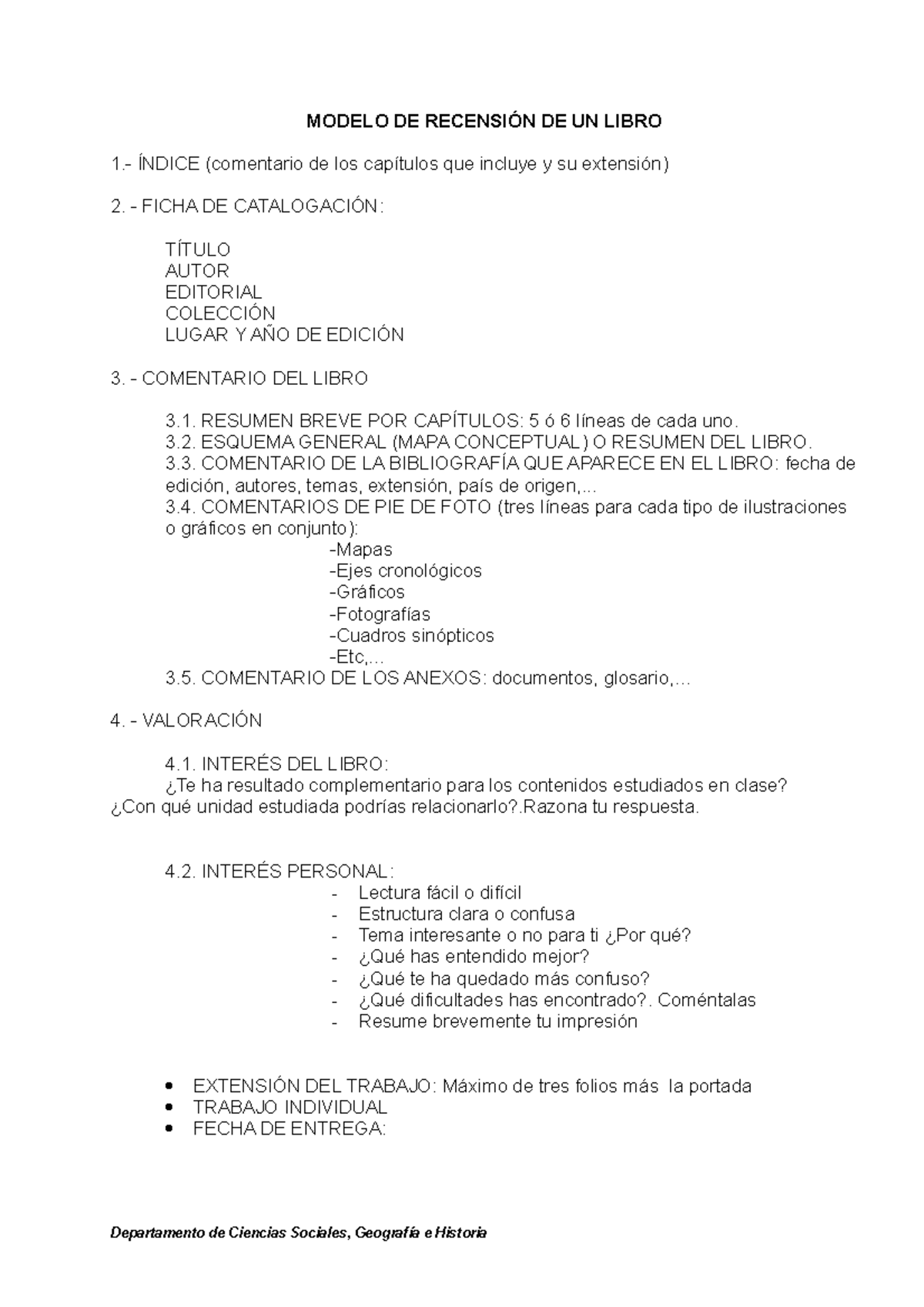 Modelo DE Recension DE UN Libro - MODELO DE RECENSIÓN DE UN LIBRO 1 ...